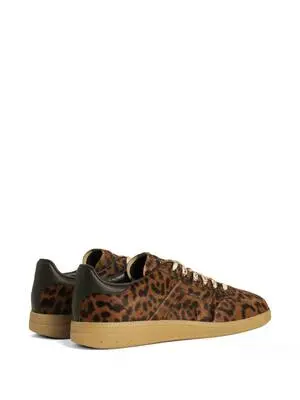 Santoni Dbs Oly Leopard-print Sneakers