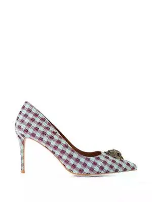 Kurt Geiger Crystal-embellished Eagle Head Pumps - Purple