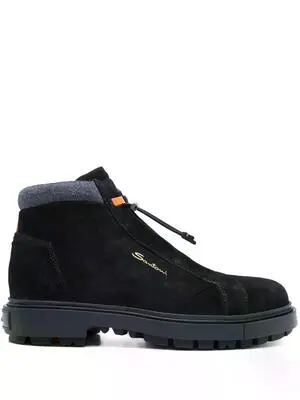 Santoni Suede Boots - Blue