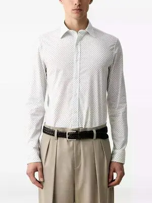 Michael Kors Geometric-print Long-sleeve Shirt - White