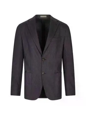 Corneliani Single-breasted Herringbone Blazer - Blue