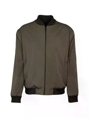 Karl Lagerfeld Ribbed-trim Zip-up Bomber Jacket