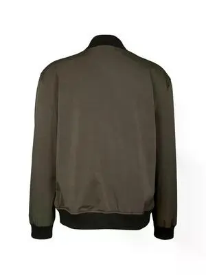 Karl Lagerfeld Ribbed-trim Zip-up Bomber Jacket