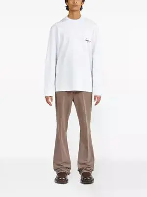 FERRAGAMO Botanical-print Long-sleeved T-shirt