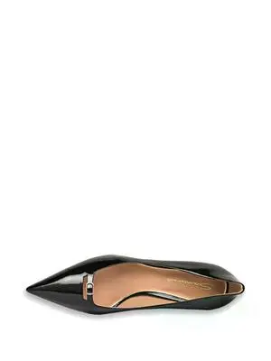 Santoni Patent Leather Buckle-detail Pumps