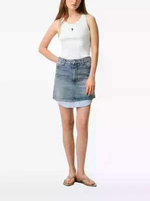 AMI Paris Cotton De Coeur Tank Top - White