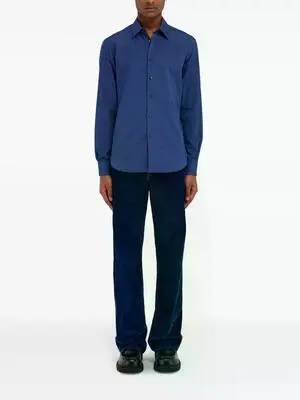 FERRAGAMO Geometric-print Shirt - Blue