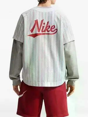 Nike Pinstriped Mesh-knit Jersey