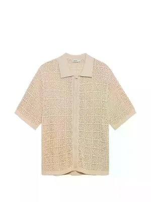 Simkhai Billy Crochet-knit Shirt - Neutrals