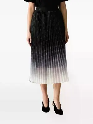 Karl Lagerfeld Logo-print Pleated Midi Skirt