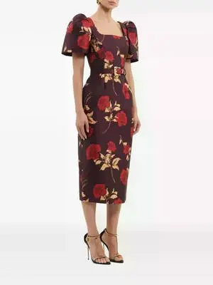Rebecca Vallance Melora Floral Print Midi Dress