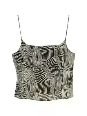 ST. AGNI Zebra-pattern Top - Neutrals