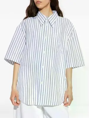 AMI Paris De Coeur Striped-pattern Shirt