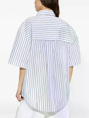 AMI Paris De Coeur Striped-pattern Shirt