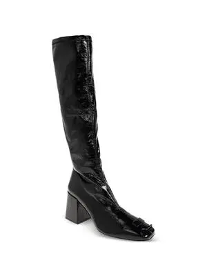 COURREGES Reedition Patent Finish Knee-high Boots