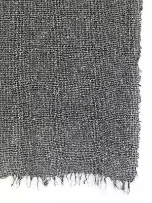 Faliero Sarti Marchetto Fringed-edge Textured Scarf - Grey