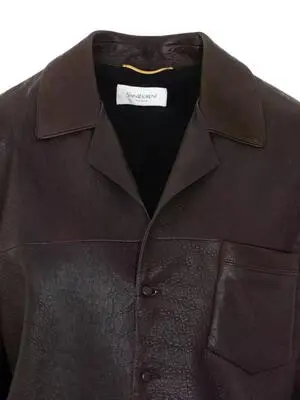 Saint Laurent Button-up Leather Jacket