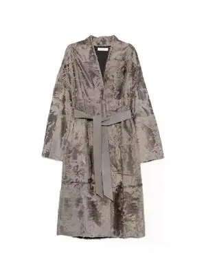 LISKA Long-sleeve Belted Coat