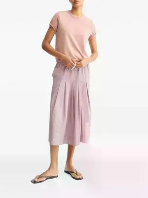 ARLO MOTT Gates Striped Pleated Midi Skirt