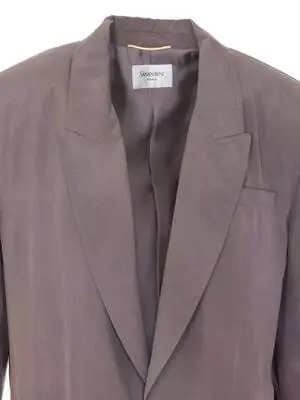 Saint Laurent Peak-lapel Silk Blazer