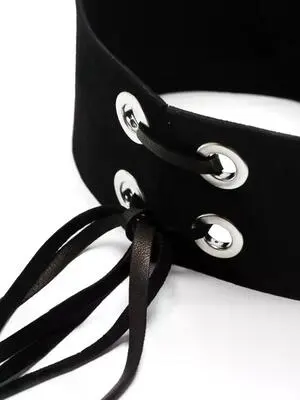 MANOKHI Mira Leather Choker Necklace