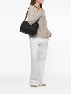REPTILE'S HOUSE Vasia Braided Tote Bag With Fringe Detailing