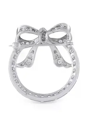 LB EXCLUSIVE Platinum Diamond Bow Brooch