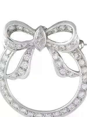 LB EXCLUSIVE Platinum Diamond Bow Brooch