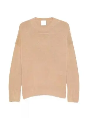 ALLUDE Ribbed-knit Crew-neck Sweater - Neutrals