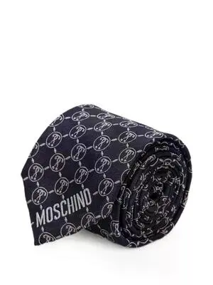 Moschino Pattern Tie - Blue