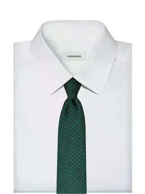 FERRAGAMO Archi-print Silk Neck Tie