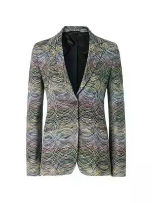 Missoni Zigzag-knit Blazer - Blue