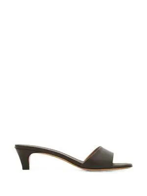 FERRAGAMO Low Heeled Slides - Black