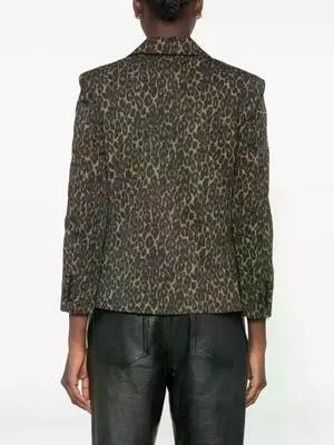 R13 Leopard-print Buttoned Blazer