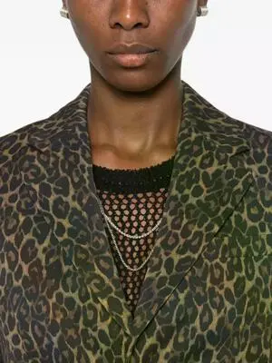 R13 Leopard-print Buttoned Blazer