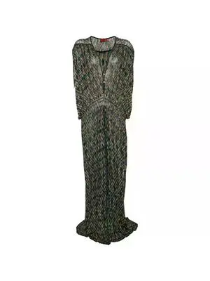 Missoni Zigzag Pattern Maxi Dress - Black