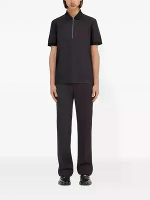 FERRAGAMO Polo With Zip Collar