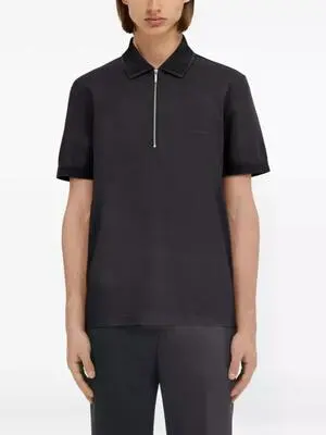 FERRAGAMO Polo With Zip Collar