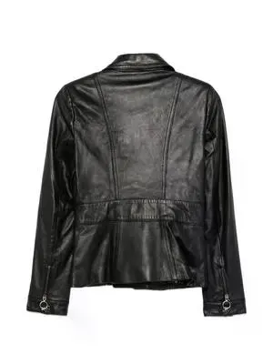John Richmond Leather Zip-up Jacket
