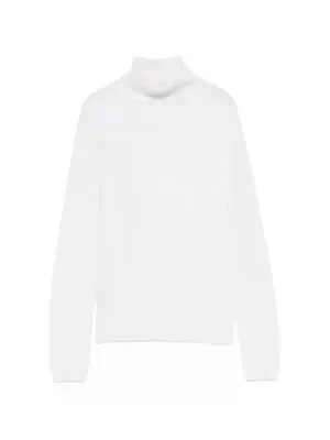 ALLUDE Roll Neck Long Sleeve Sweater - Neutrals