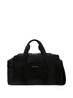 Karl Lagerfeld Monogram Perforated Weekender Bag