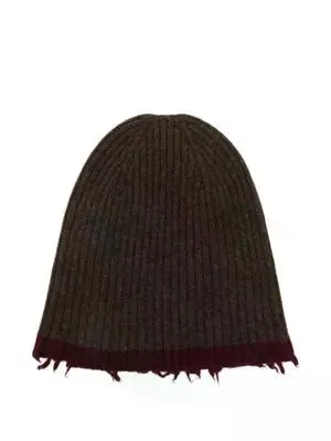 UMA WANG Ribbed Knit Beanie Hat