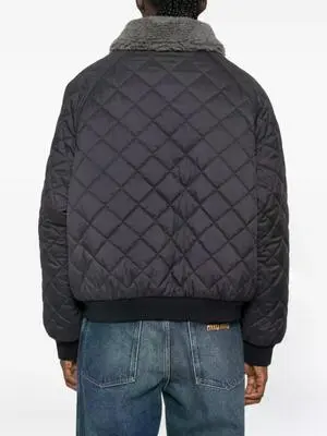 Miu Miu Quilted Shearling-collar Jacket