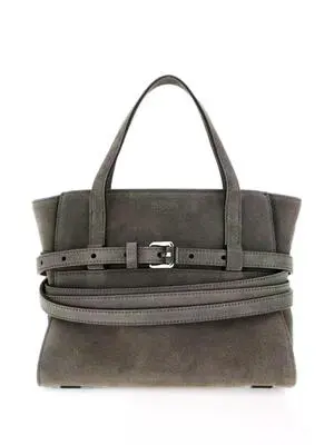 Moschino Tie Me Suede Tote Bag - Grey