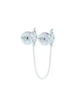 LOEV Diamond Chain-link Stud Earring - Silver