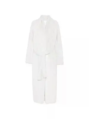 LISKA Long-sleeve Belted Coat - White