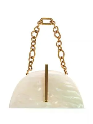 Cult Gaia Laguna Chain-link Clutch Bag - White