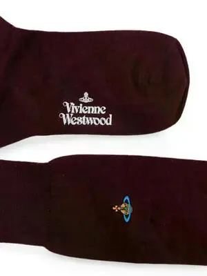 VIVIENNE WESTWOOD Orb Embroidered Knee High Socks