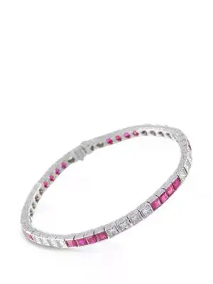 LB EXCLUSIVE Diamond And Ruby Bracelet - Silver