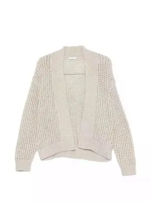 Peserico Sequin-embellished Open-knit Cardigan - Neutrals